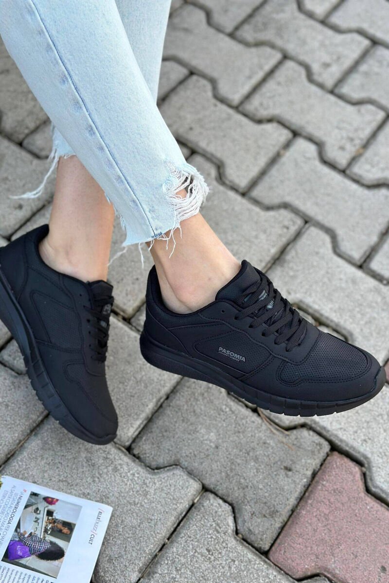 LACING SIMPLE WOMAN SNEAKERS DARK GREY SNEAKERS PAS-011