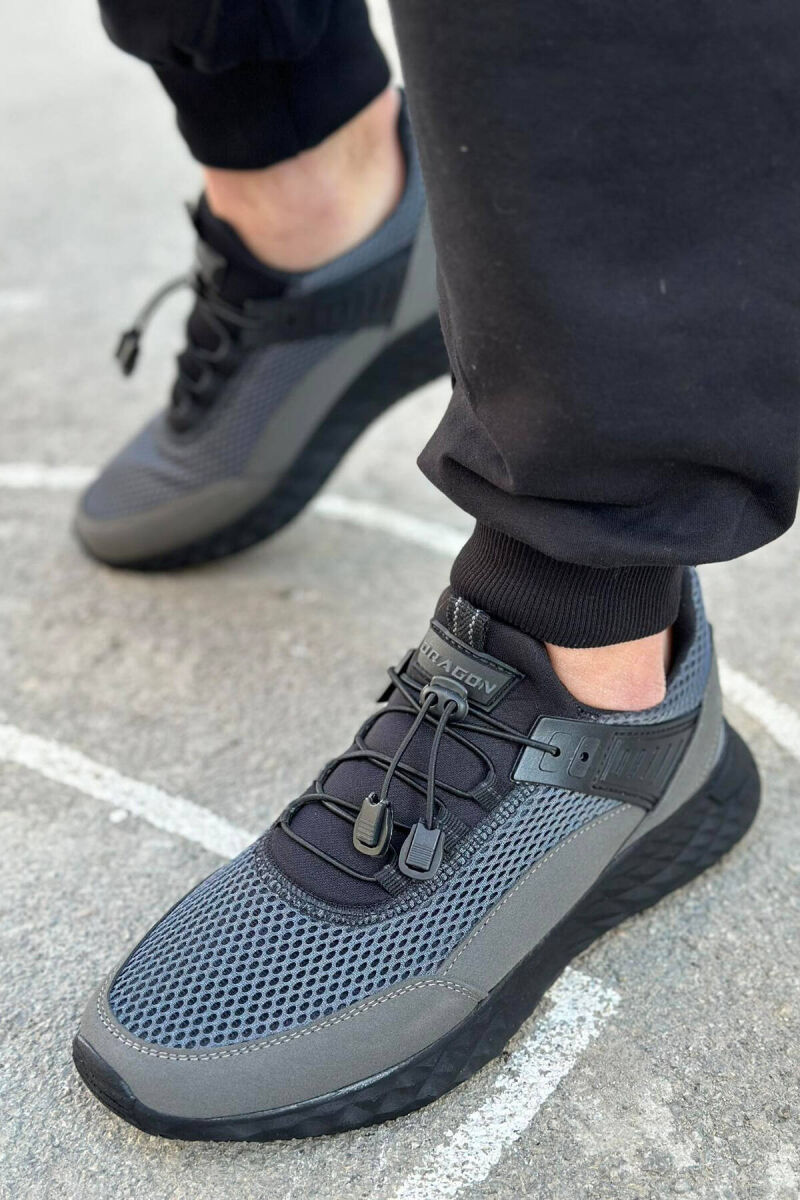 LACING PLATFORM MEN SNEAKERS DARK GREY/GEE SNEAKERS DRA-703